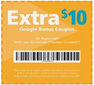 CSL Plasma Coupon (April 2026) Get Extra $20 Bonus - Hiappleton
